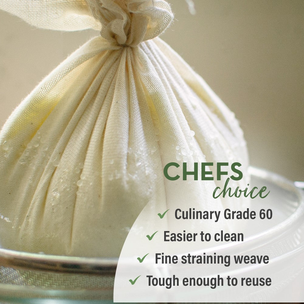 Cheesecloth for Straining - Certified Organic - Large (1.5m x 1m ...