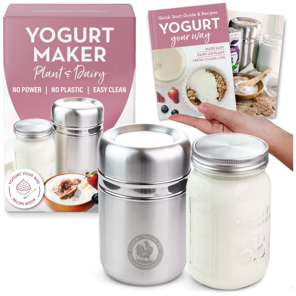 Yoghurt Maker | Stainless Steel | Non-Electric | Recipes Plant & Dairy ...